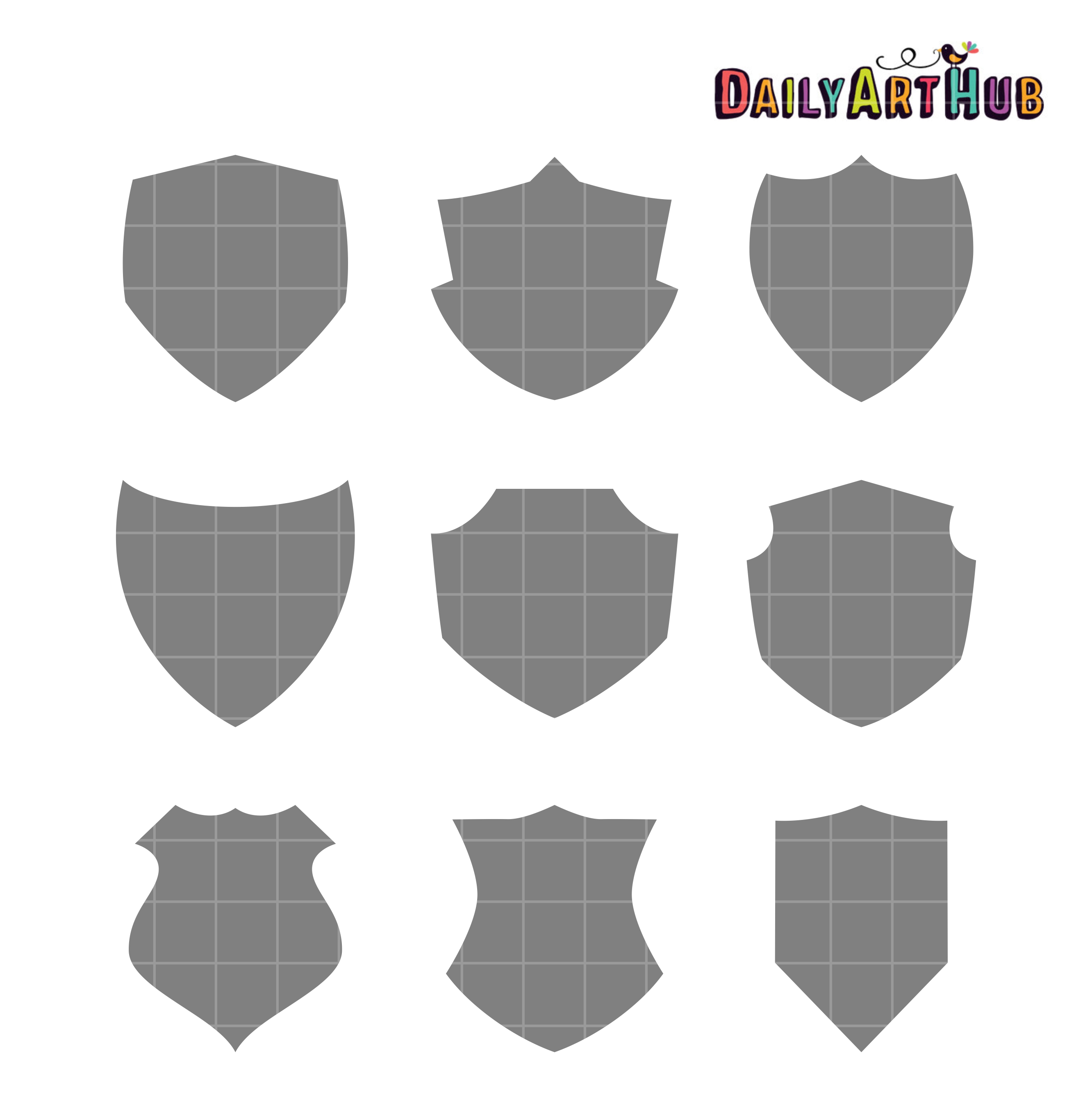 Shield Shapes Clip Art Set – Daily Art Hub – Free Clip Art Everyday