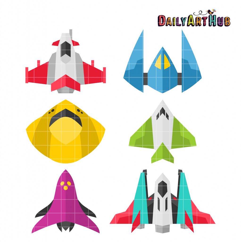 Spaceships Clip Art Set – Daily Art Hub // Graphics, Alphabets & SVG