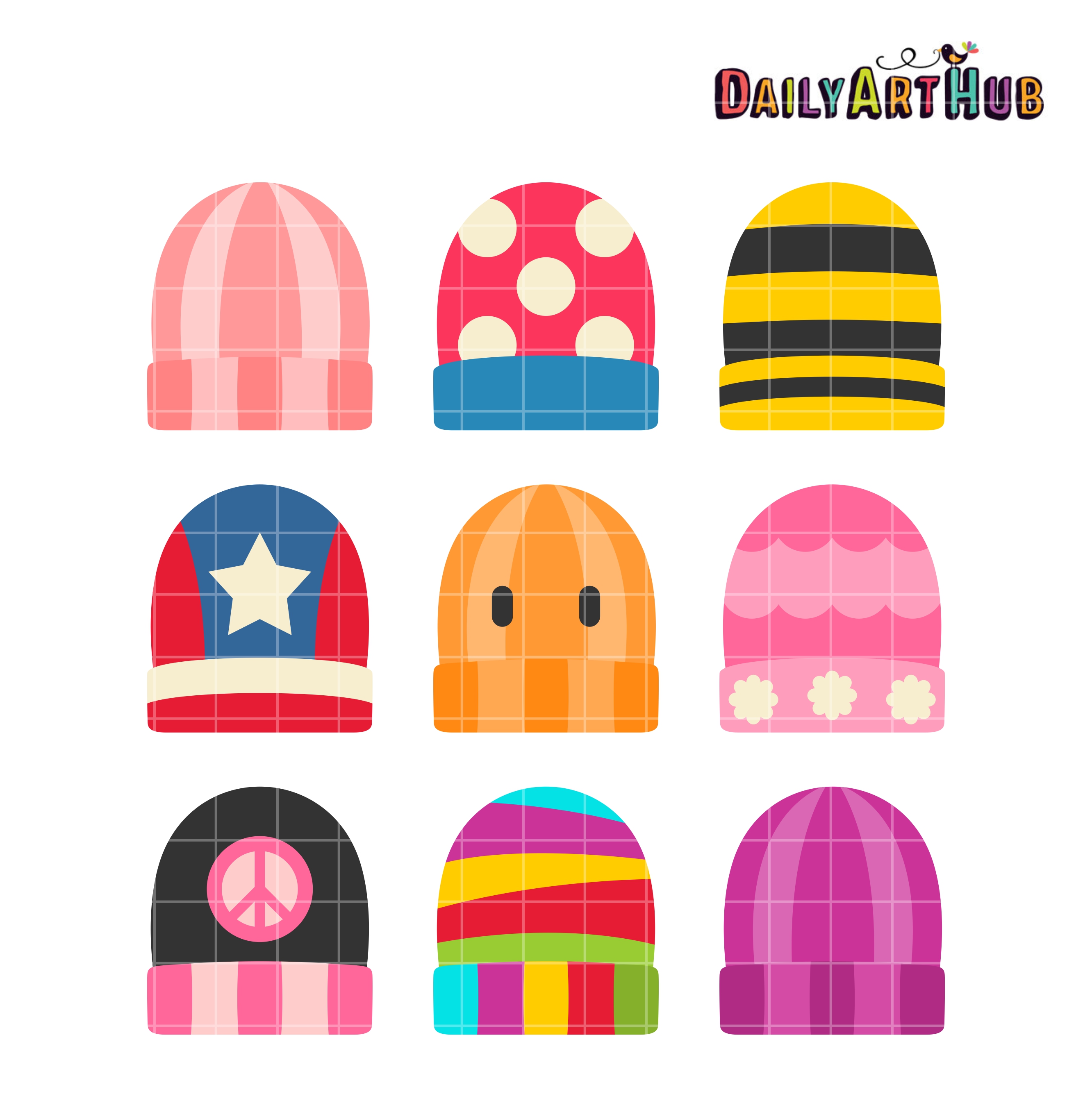 Beanies Clip Art Set – Daily Art Hub – Free Clip Art Everyday