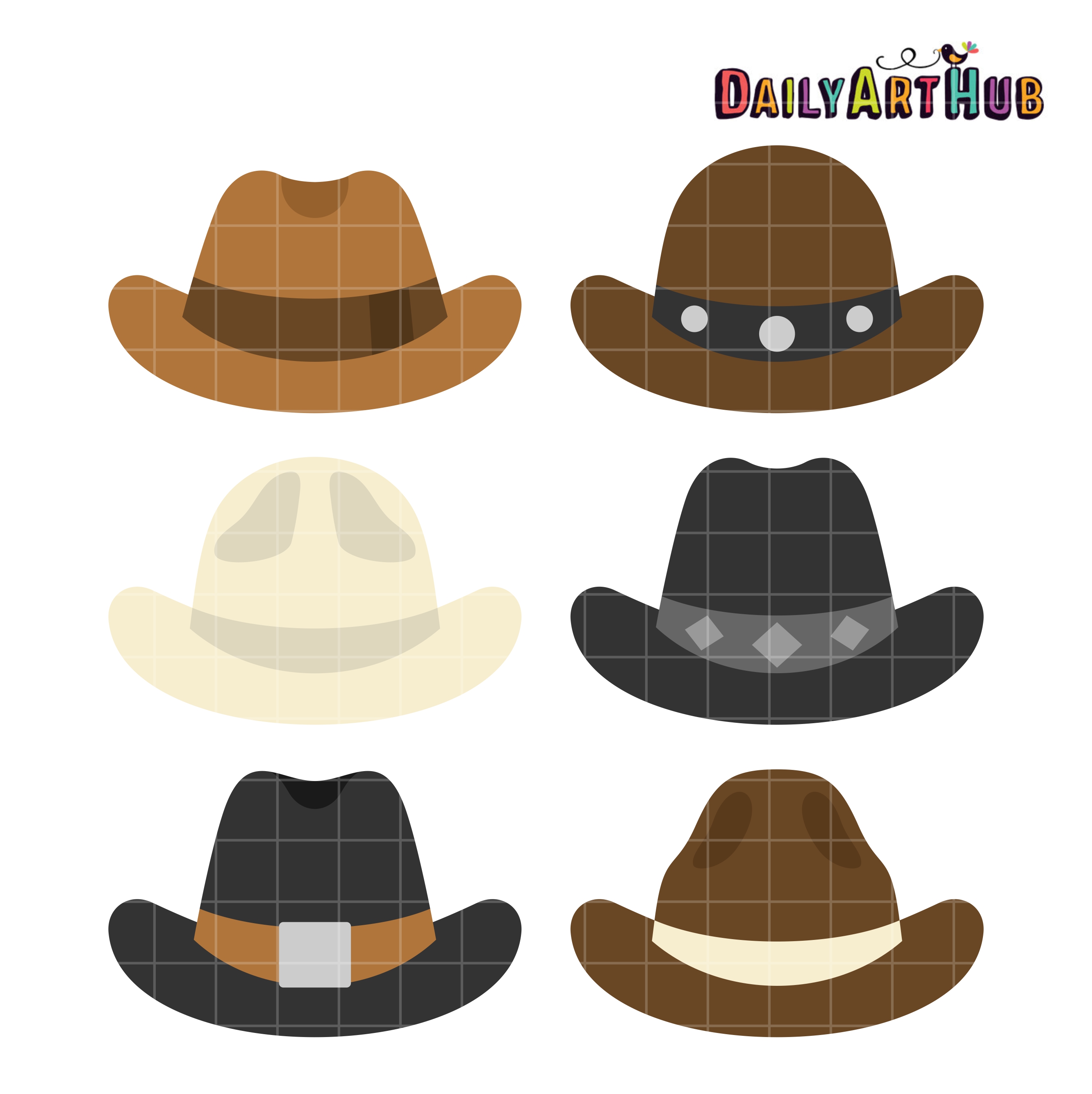 Cowboy Hats Clip Art Set – Daily Art Hub – Free Clip Art Everyday