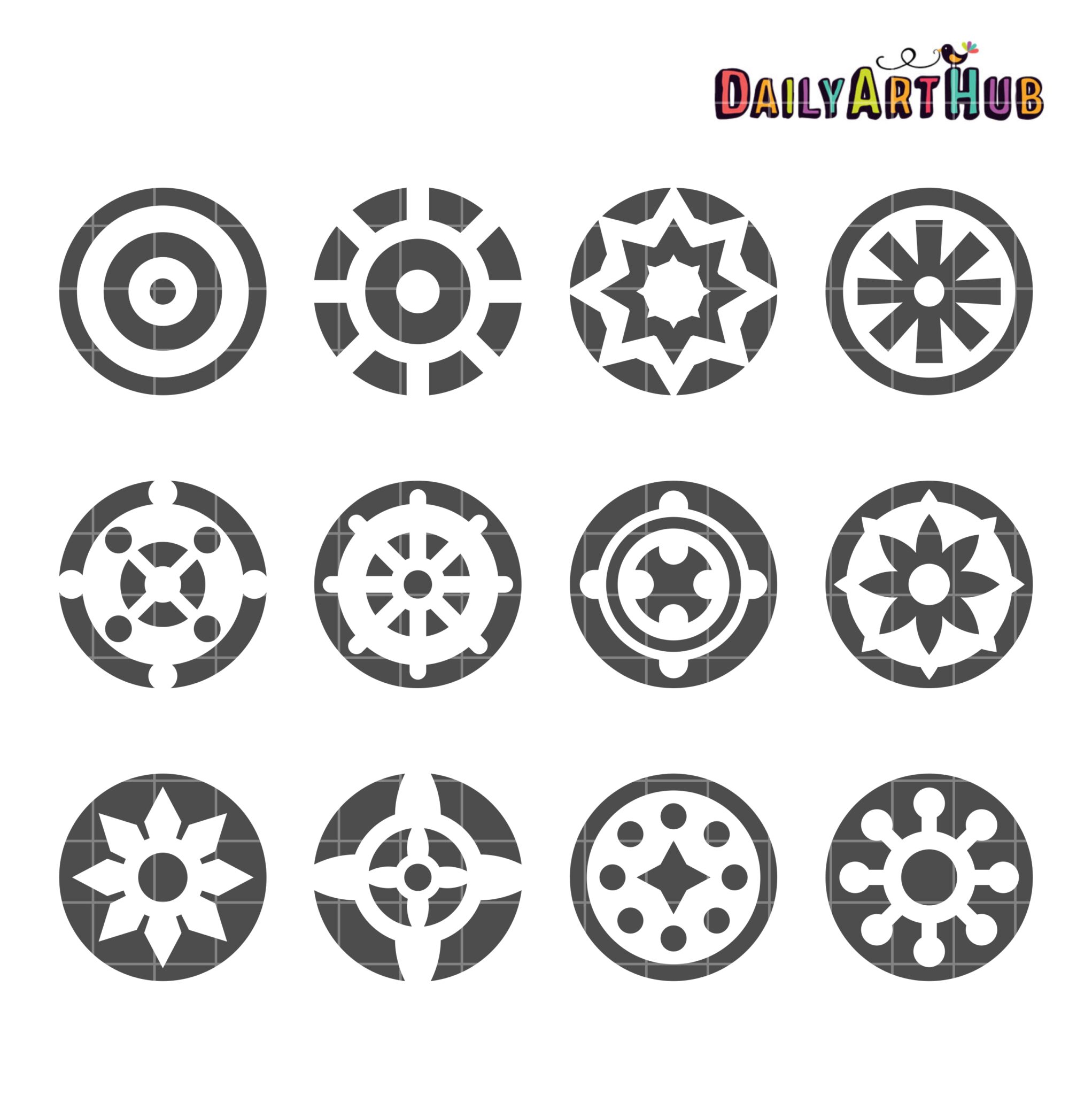 Decorative Circle Shapes Clip Art Set – Daily Art Hub // Graphics ...