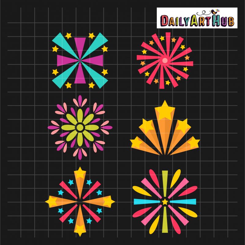 Fireworks Clip Art Set | Daily Art Hub - Free Clip Art Everyday