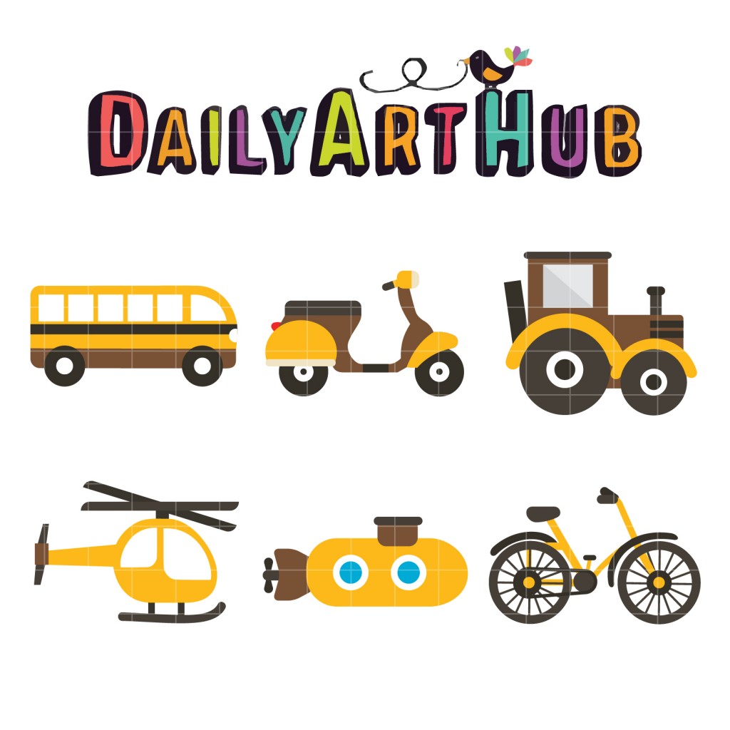 Kinds Of Transportation Vehicle Clip Art Set – Daily Art Hub ...