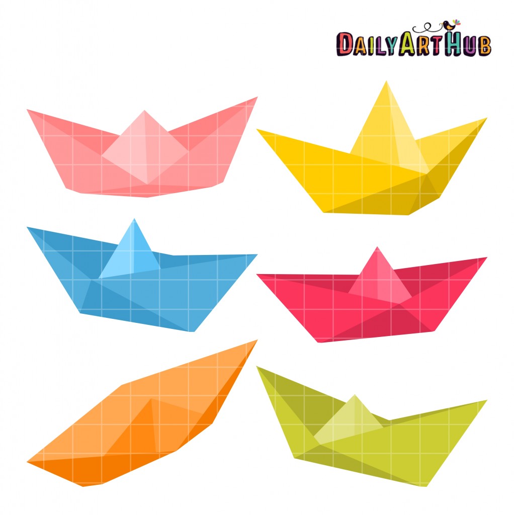 Paper Boats Clip Art Set – Daily Art Hub // Graphics, Alphabets & SVG