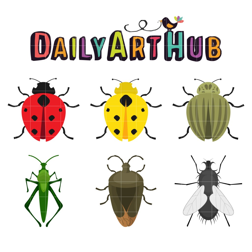 Simple Insects Clip Art Set – Daily Art Hub // Graphics, Alphabets & SVG