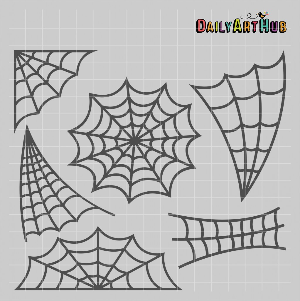 Spider Webs Clip Art Set – Daily Art Hub // Graphics, Alphabets & SVG
