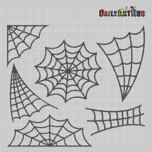 Spider Webs Clip Art Set – Daily Art Hub // Graphics, Alphabets & SVG