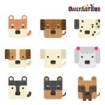 Square Dogs Clip Art Set – Daily Art Hub // Graphics, Alphabets & SVG