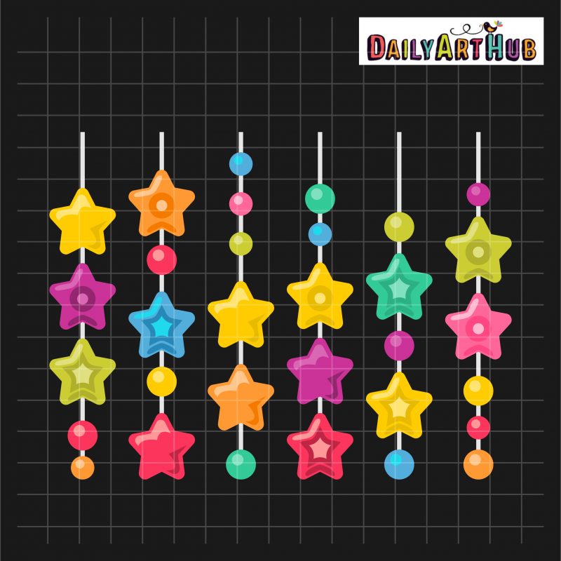 Star Strings Clip Art Set | Daily Art Hub - Free Clip Art Everyday