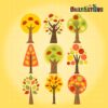 Autumn Trees Clip Art Set – Daily Art Hub // Graphics, Alphabets & SVG