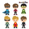 Boy Super Heroes Clip Art Set – Daily Art Hub – Free Clip Art Everyday