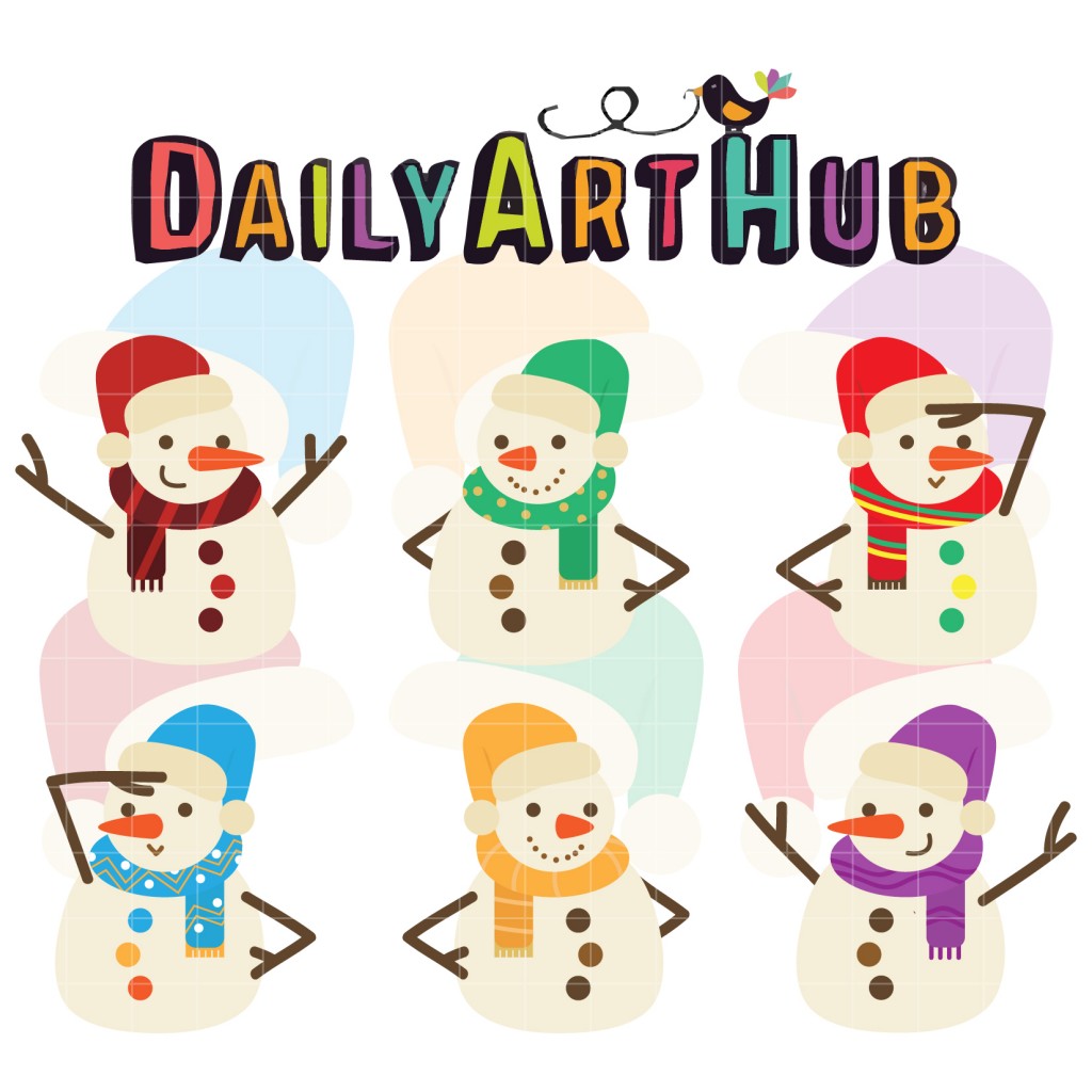 Fashionable Snowman Clip Art Set – Daily Art Hub // Graphics, Alphabets ...