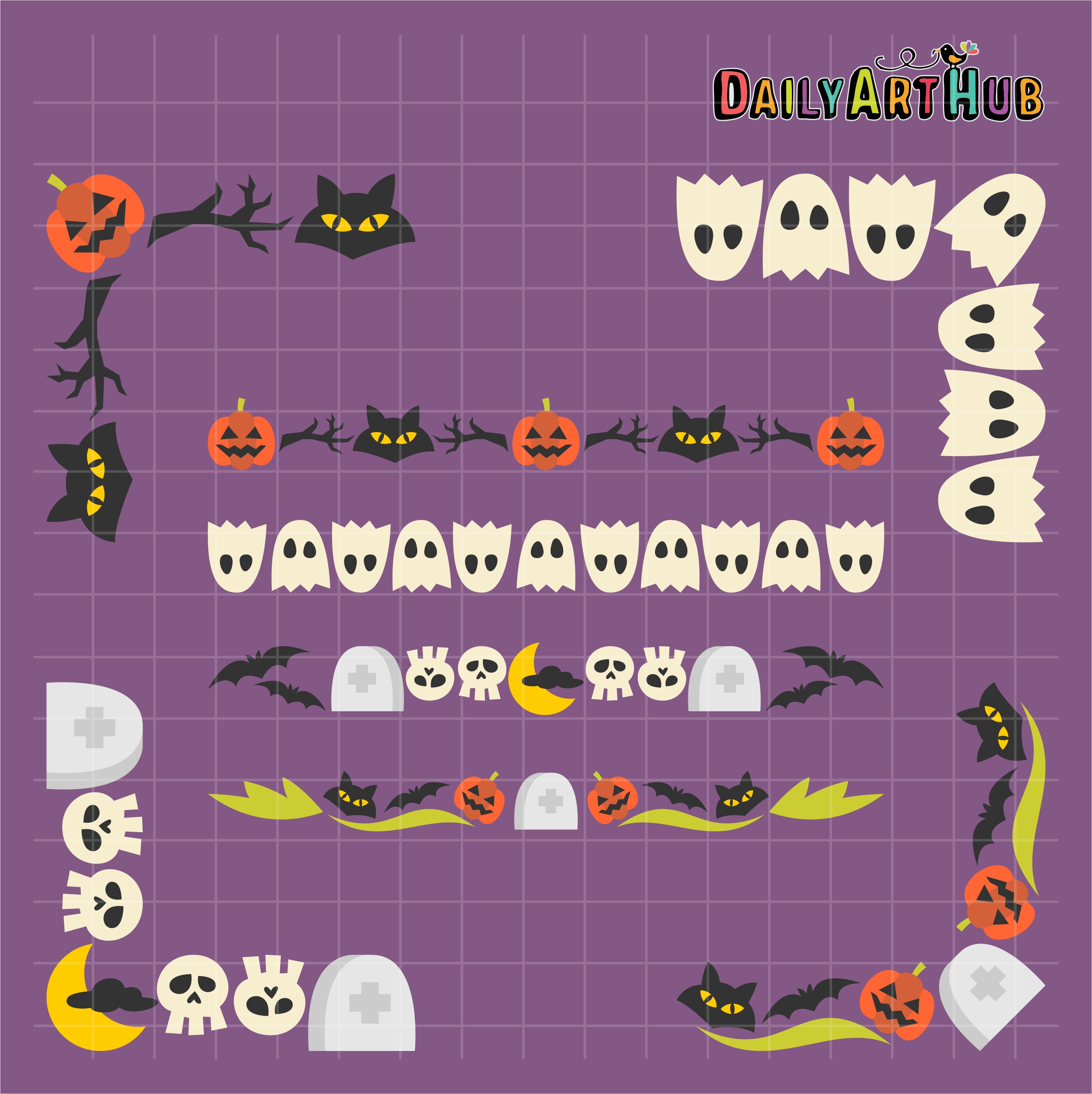Halloween Borders And Corners Clip Art Set – Daily Art Hub – Free Clip ...