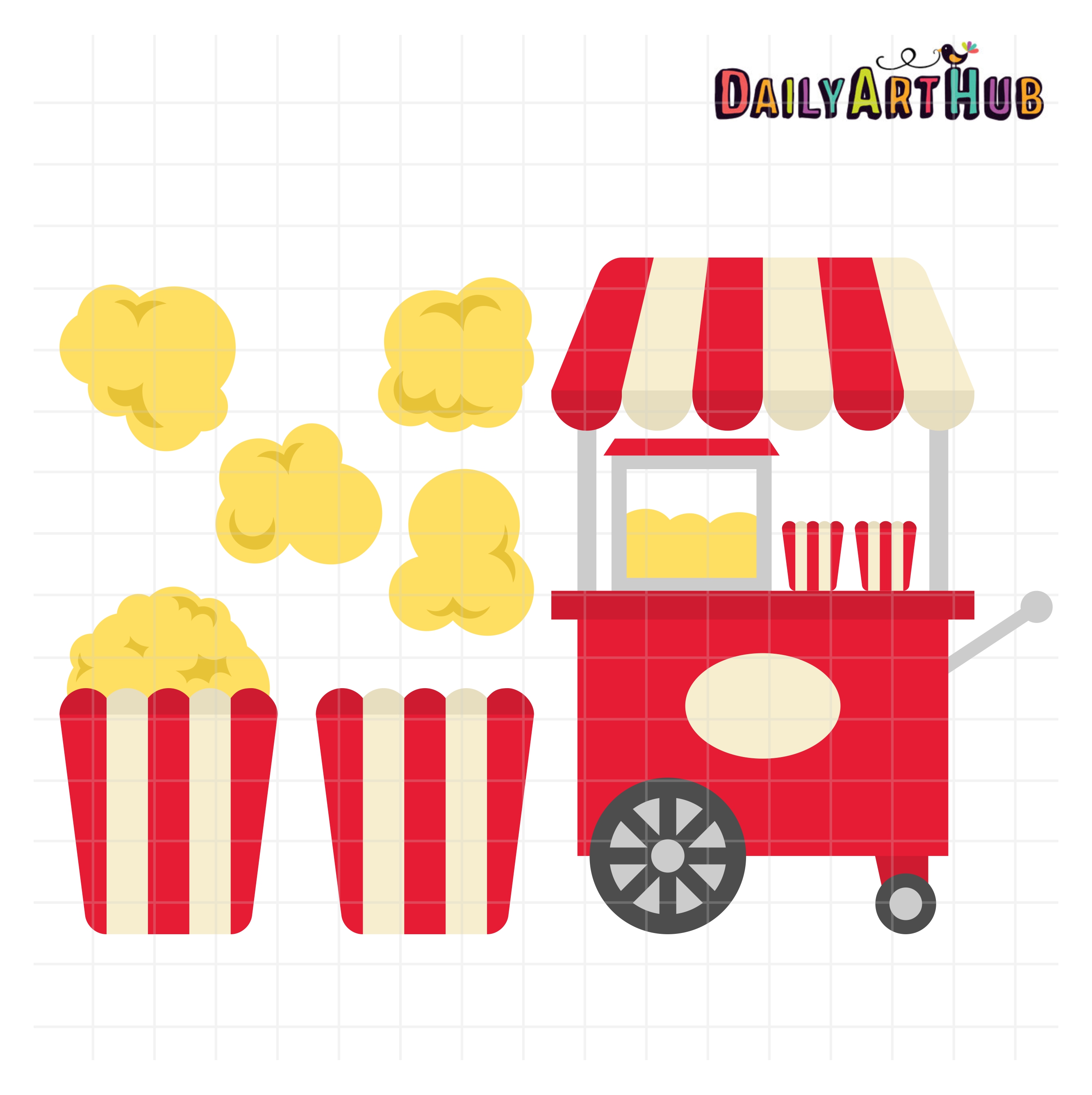Popcorn Stand Clip Art Set – Daily Art Hub – Free Clip Art Everyday