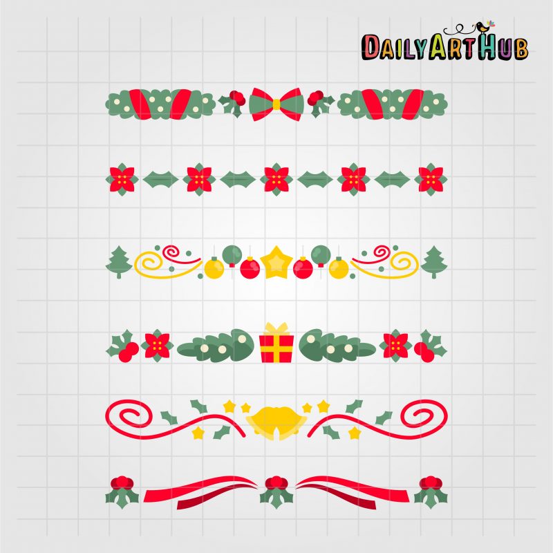 Christmas Borders Clip Art Set | Daily Art Hub - Free Clip Art Everyday