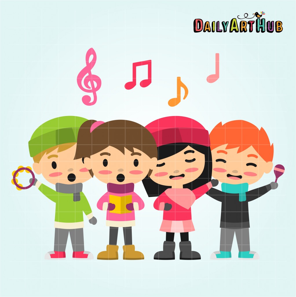 Christmas Carol Kids Clip Art Set – Daily Art Hub // Graphics ...