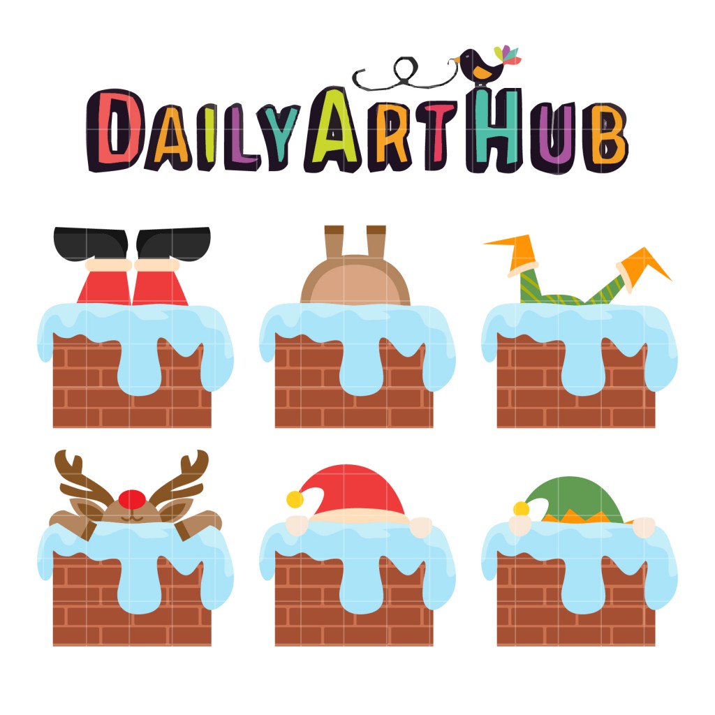 Christmas Chimney Clip Art Set – Daily Art Hub // Graphics, Alphabets & SVG