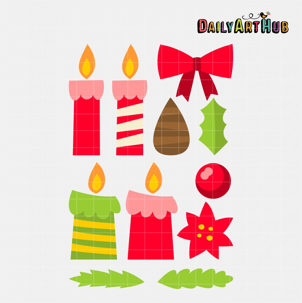 DIY Christmas Candles Clip Art Set – Daily Art Hub // Graphics ...
