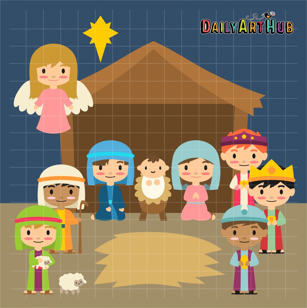Nativity Scene Clip Art Set – Daily Art Hub // Graphics, Alphabets & SVG