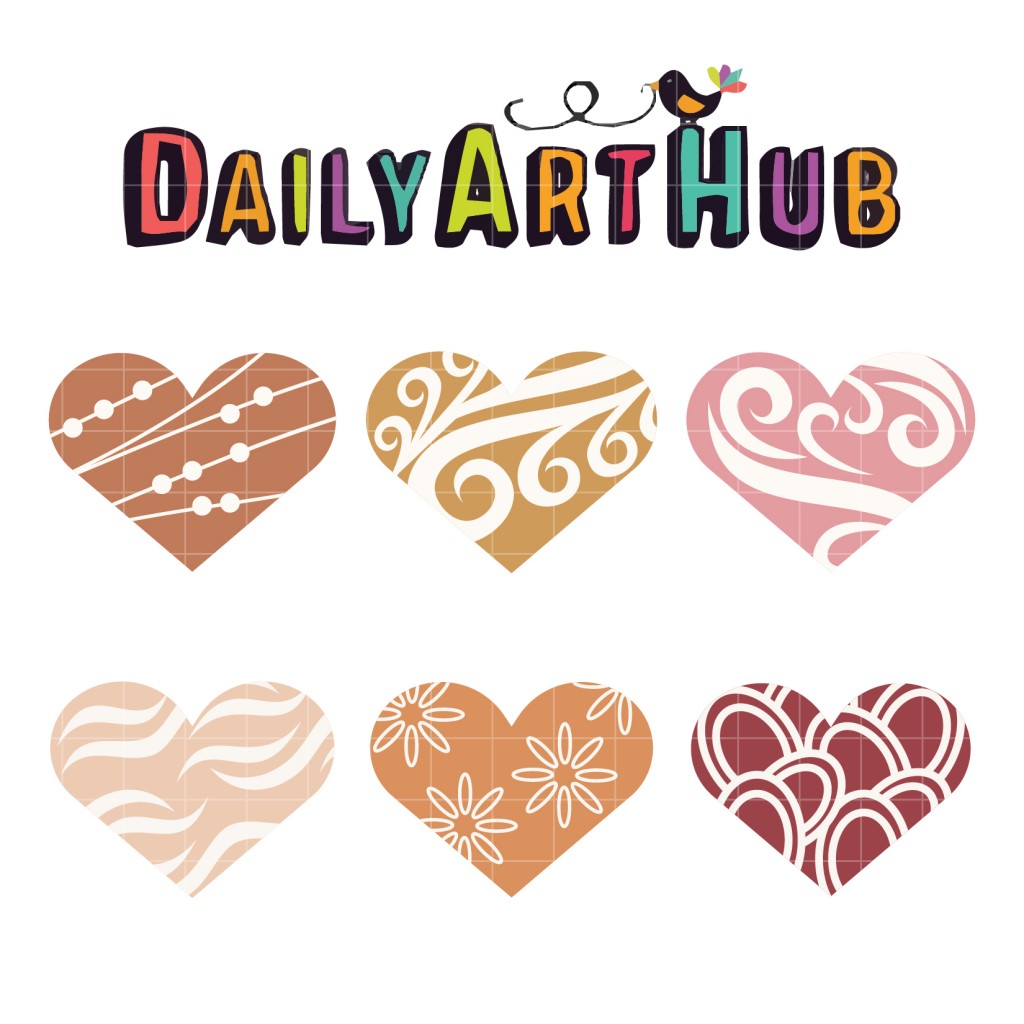 Artistic Hearts Clip Art Set – Daily Art Hub // Graphics, Alphabets & SVG
