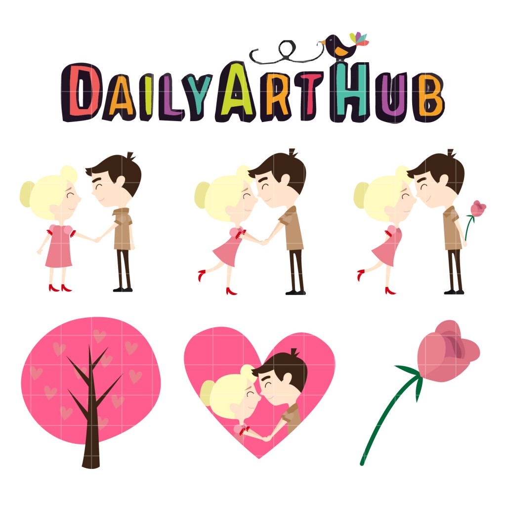 Couple in Love Clip Art Set – Daily Art Hub // Graphics, Alphabets & SVG