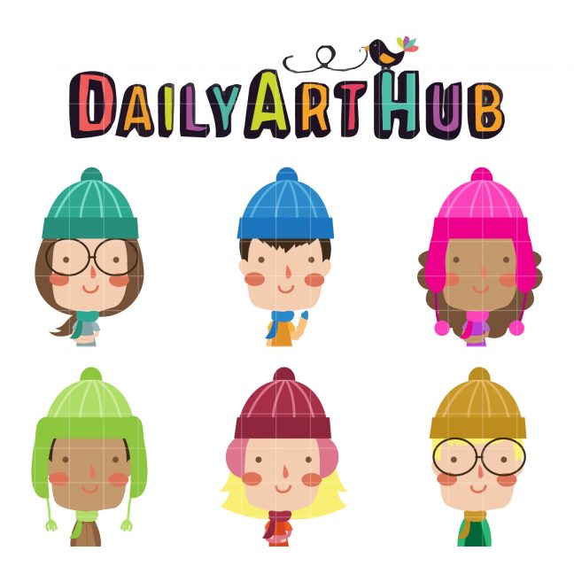 Kids Winter Attire Clip Art Set – Daily Art Hub // Graphics, Alphabets ...