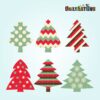 Patterned Christmas Trees Clip Art Set – Daily Art Hub // Graphics ...