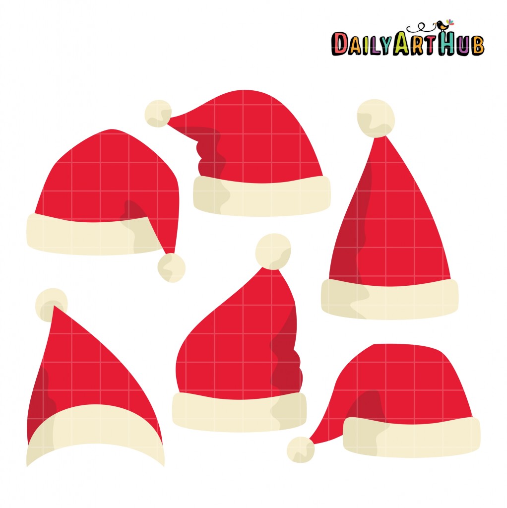 Santa Hats Clip Art Set – Daily Art Hub // Graphics, Alphabets & SVG