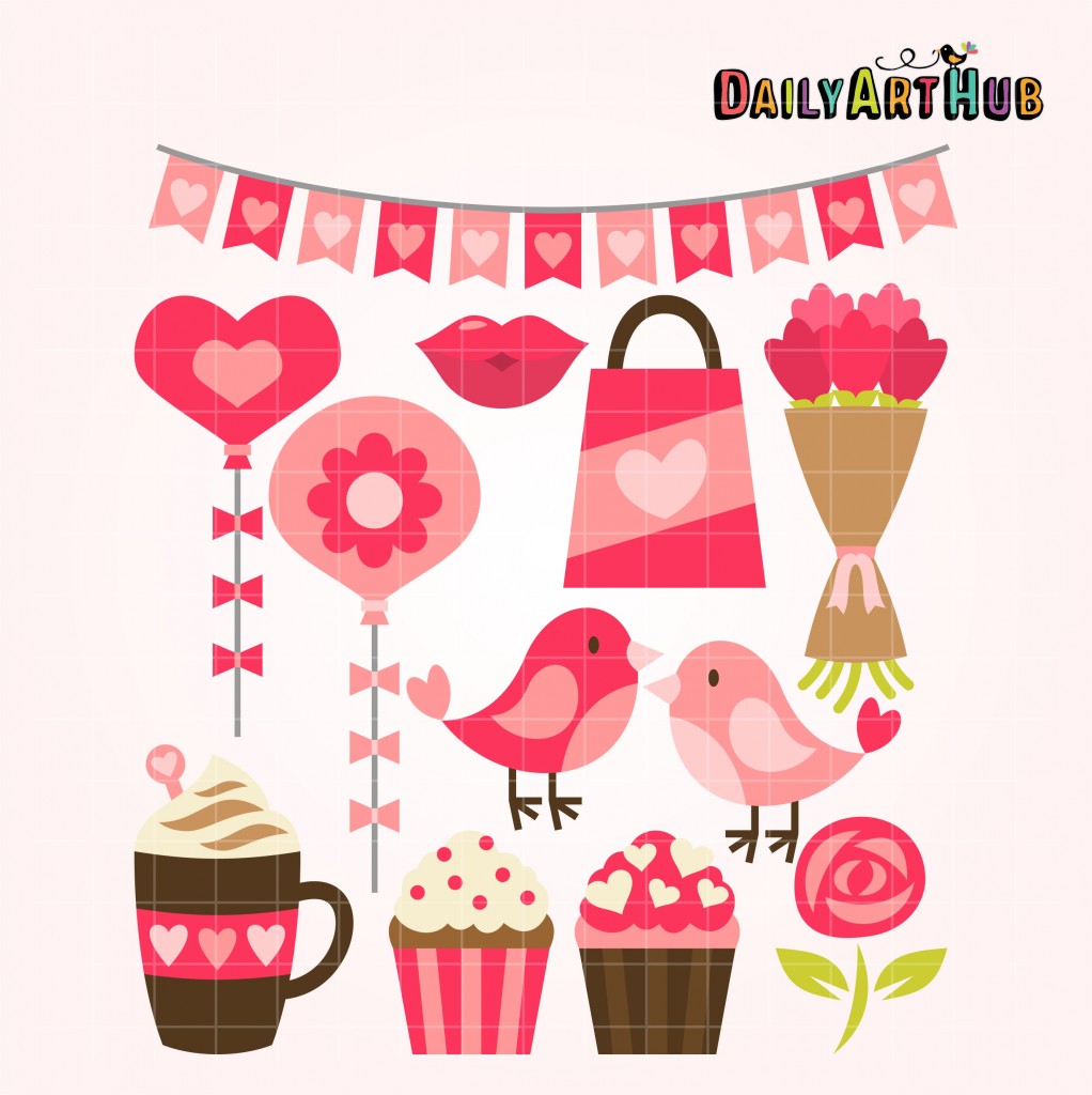 Valentines Day Things Clip Art Set – Daily Art Hub // Graphics ...