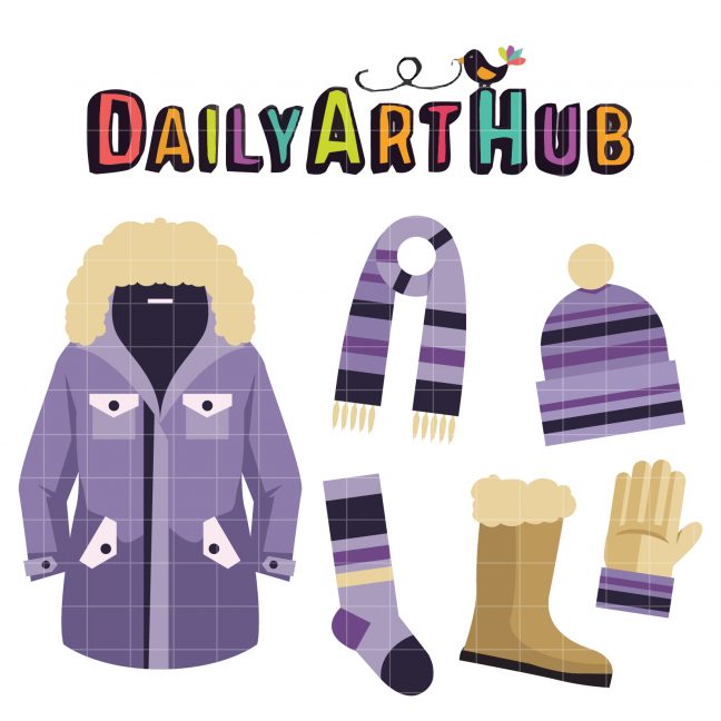 Winter Fashion Clothes Clip Art Set – Daily Art Hub // Graphics ...