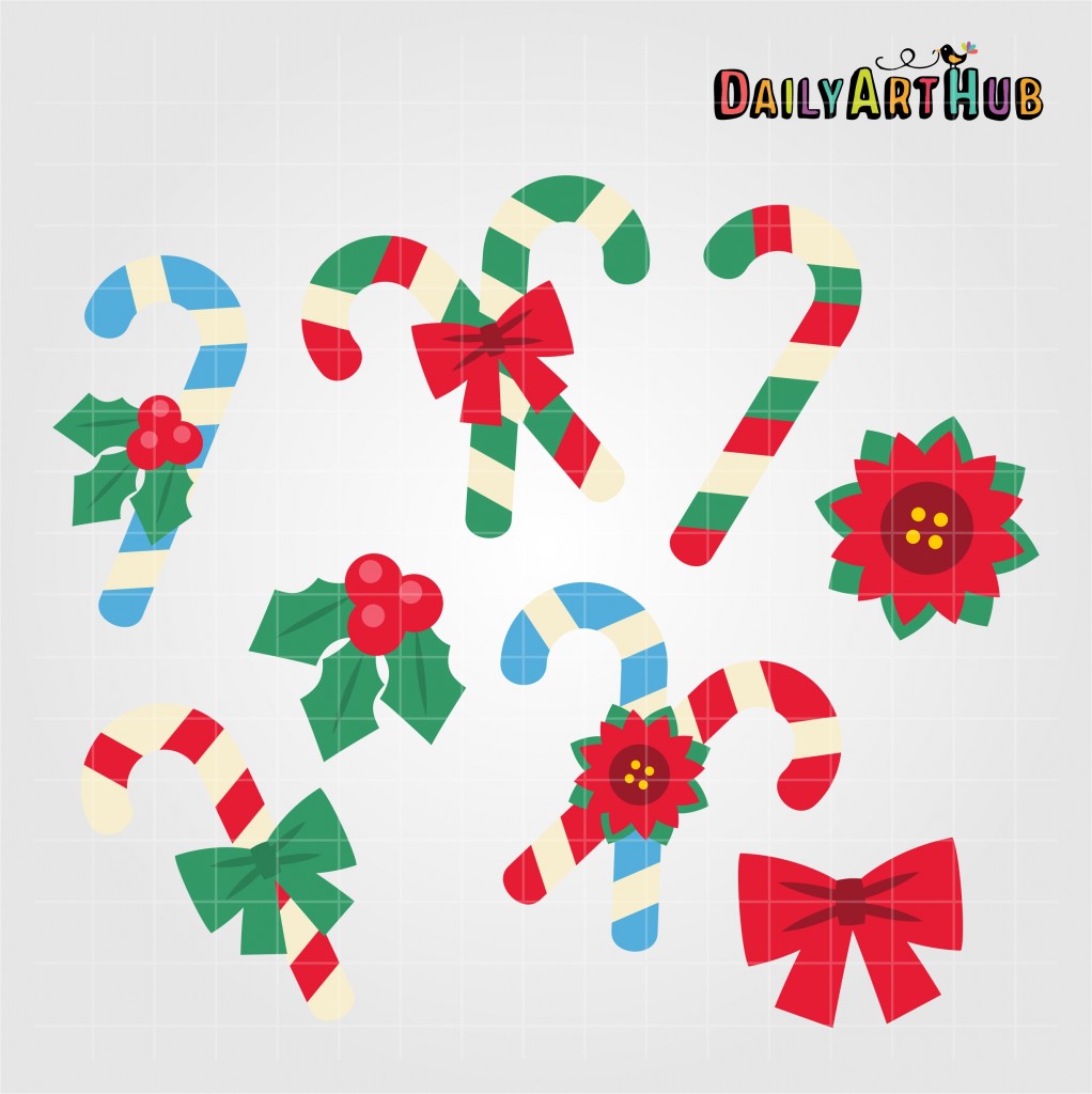 Candy Canes Clip Art Set – Daily Art Hub // Graphics, Alphabets & SVG