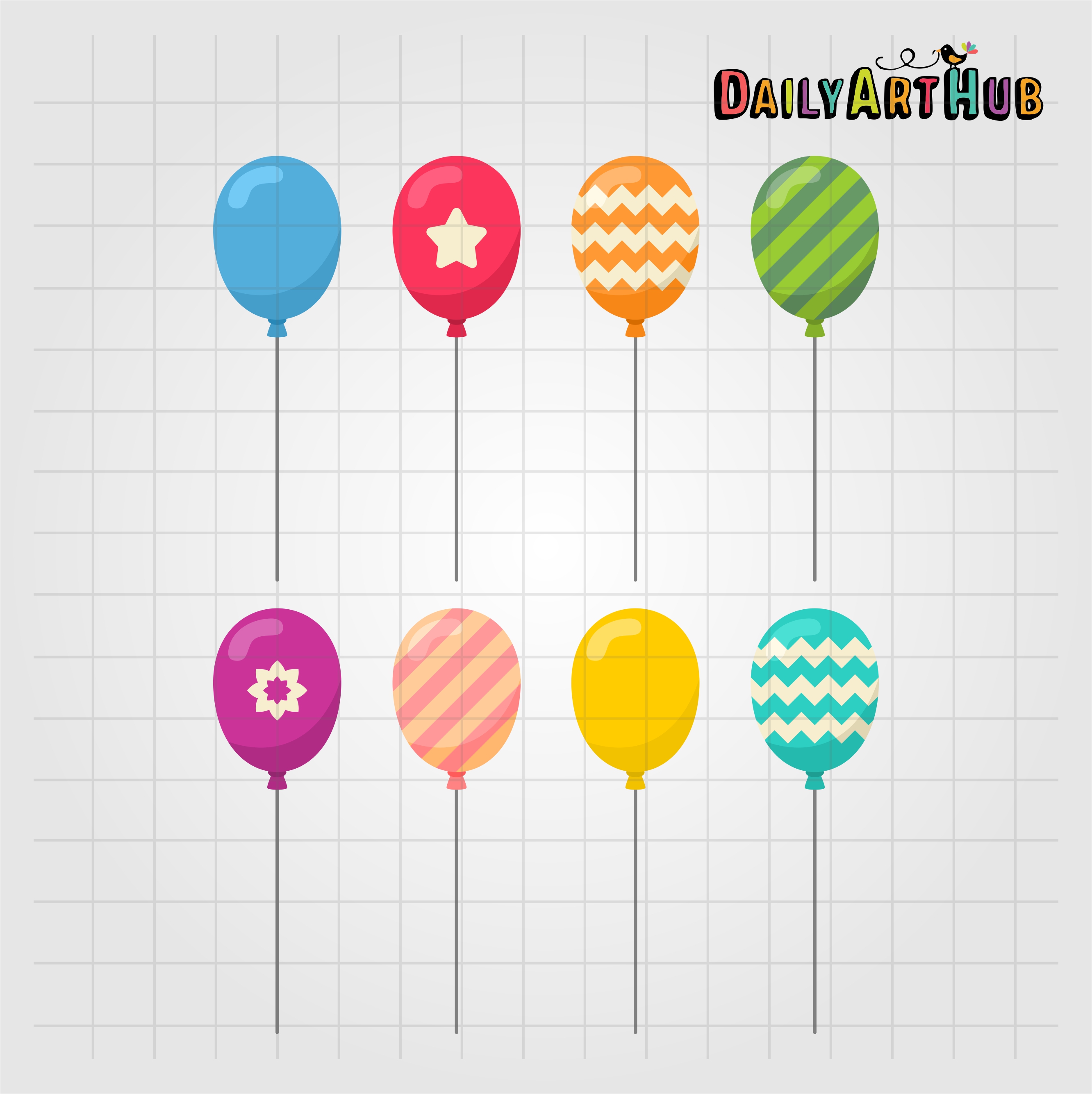 Colorful Balloons Clip Art Set – Daily Art Hub – Free Clip Art Everyday