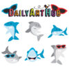 Cool Shark Clip Art Set – Daily Art Hub // Graphics, Alphabets & SVG