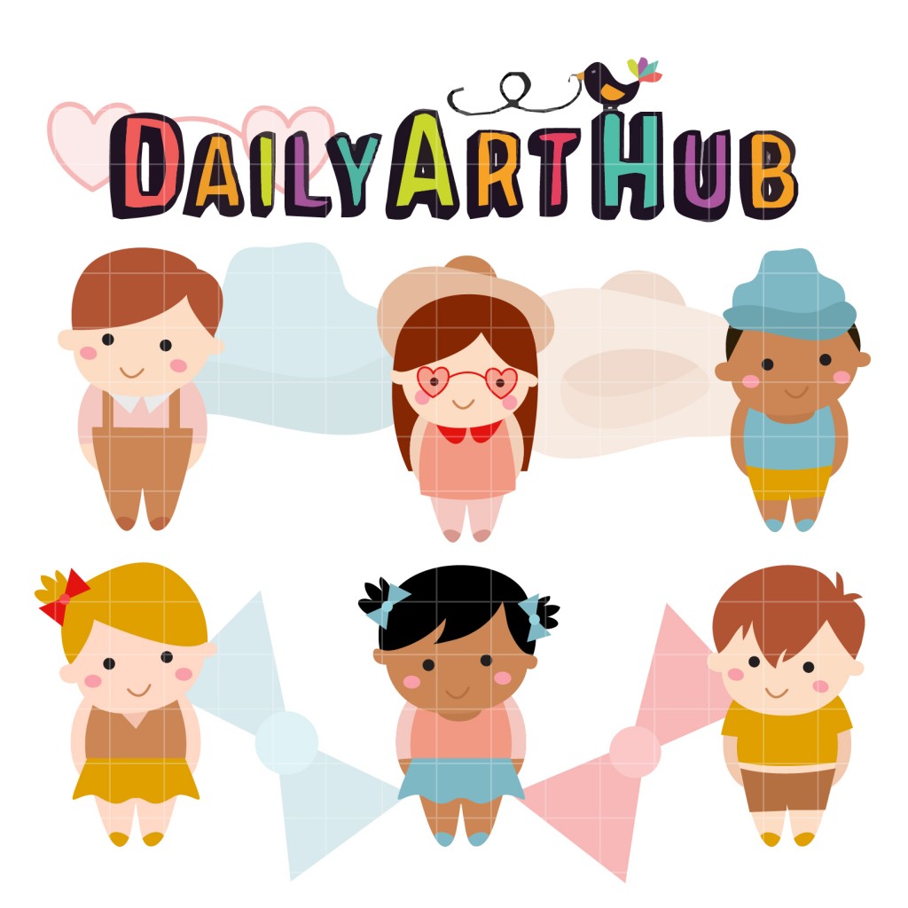 Cute Kids Clip Art Set – Daily Art Hub // Graphics, Alphabets & SVG