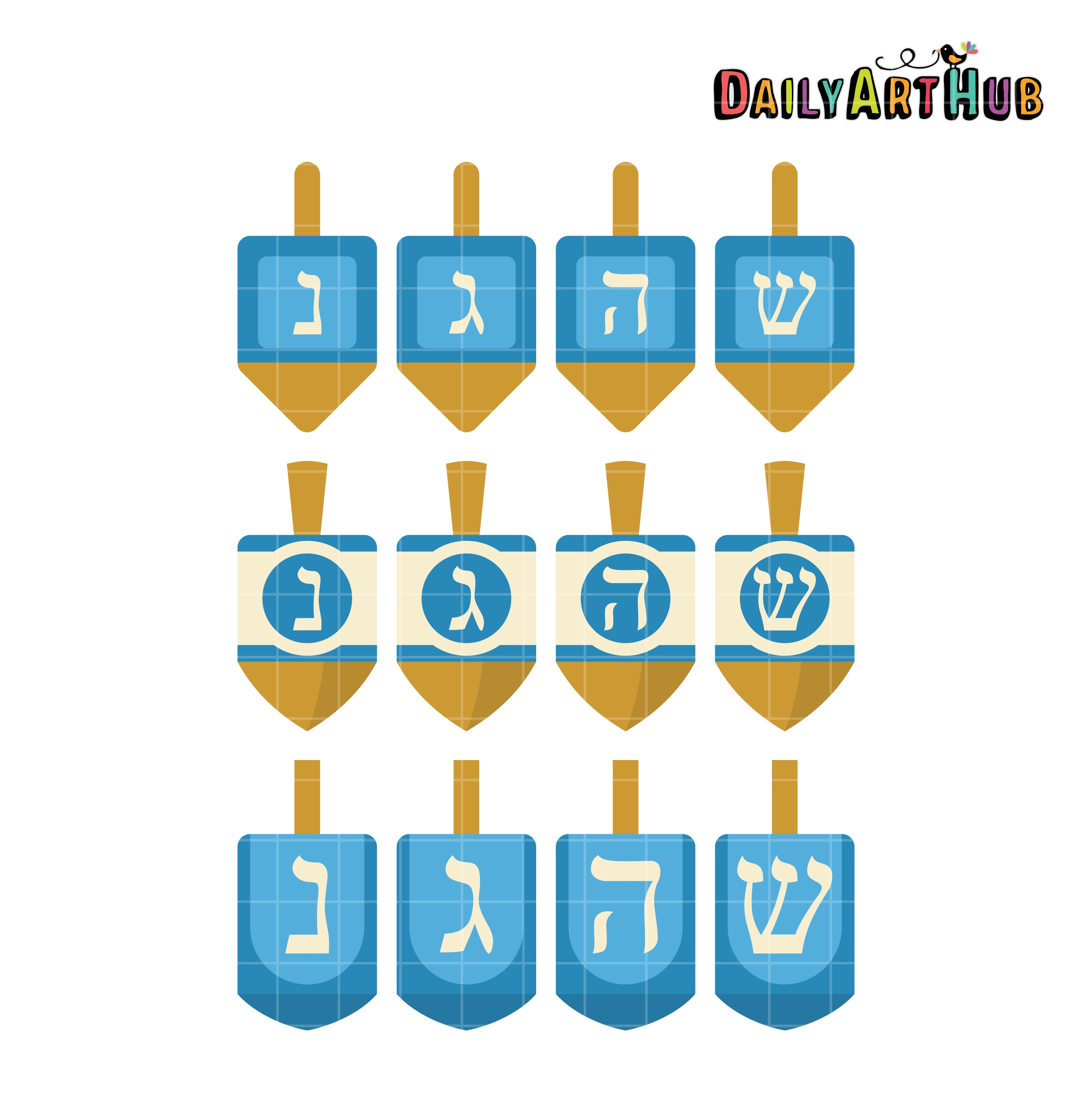 Dreidels Clip Art Set – Daily Art Hub – Free Clip Art Everyday