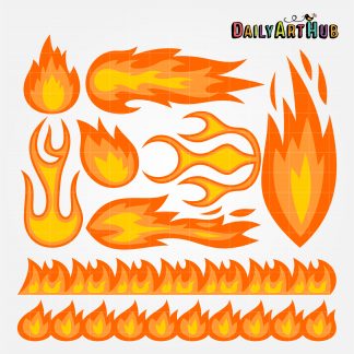 Flames Clip Art Set – Daily Art Hub – Free Clip Art Everyday