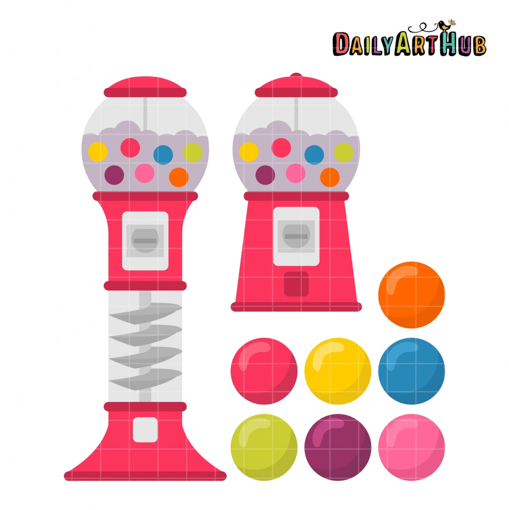 Gumball Machine Clip Art Set – Daily Art Hub // Graphics, Alphabets & SVG