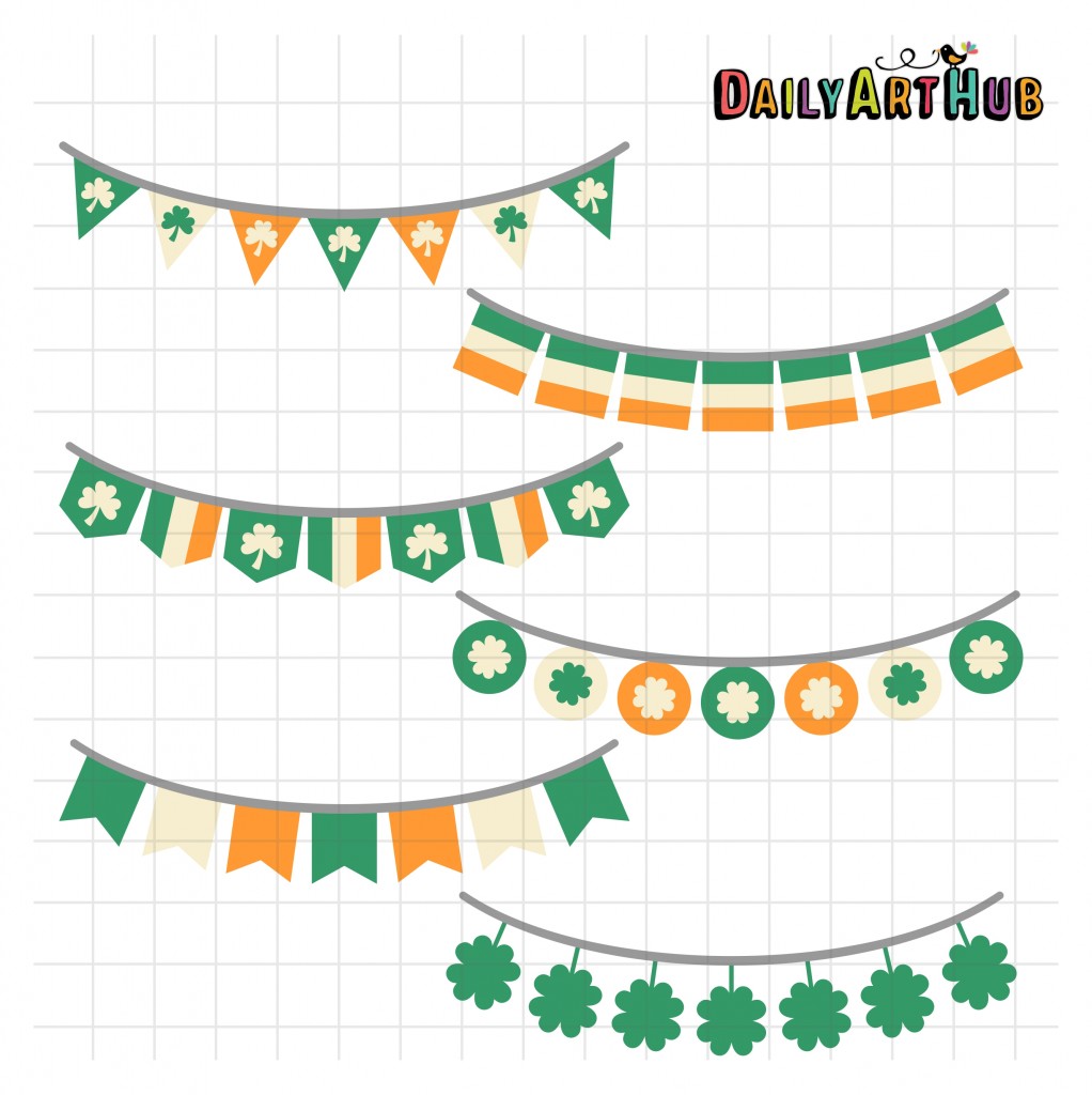 St. Patrick’s Day Bunting Clip Art Set – Daily Art Hub // Graphics ...