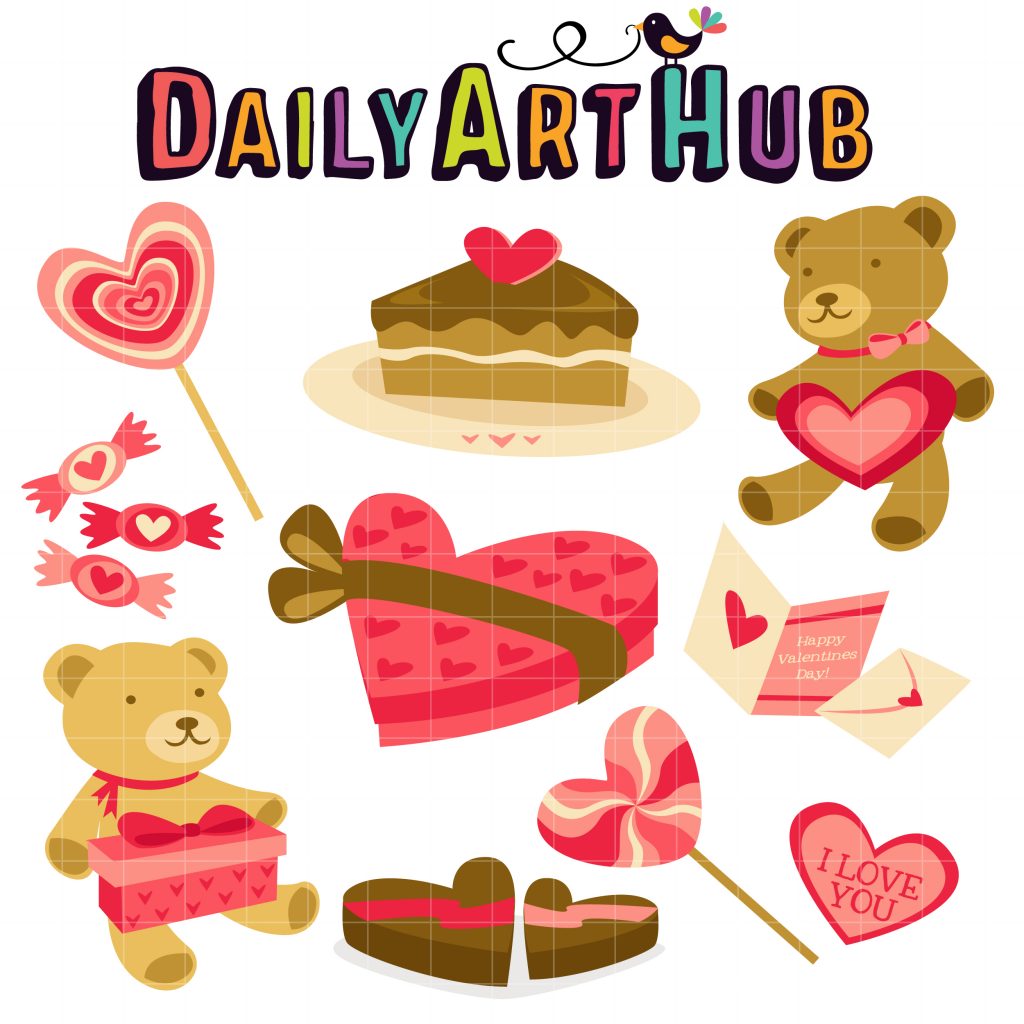 Valentine Goodies Clip Art Set – Daily Art Hub // Graphics, Alphabets & SVG