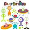 Alien Life Clip Art Set – Daily Art Hub // Graphics, Alphabets & SVG