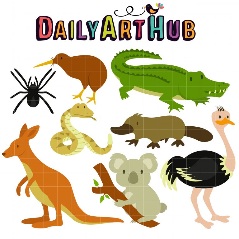 Aussie Animals Clip Art Set – Daily Art Hub // Graphics, Alphabets & SVG