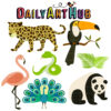 Tropical Rainforest Animals Clip Art Set – Daily Art Hub // Graphics ...