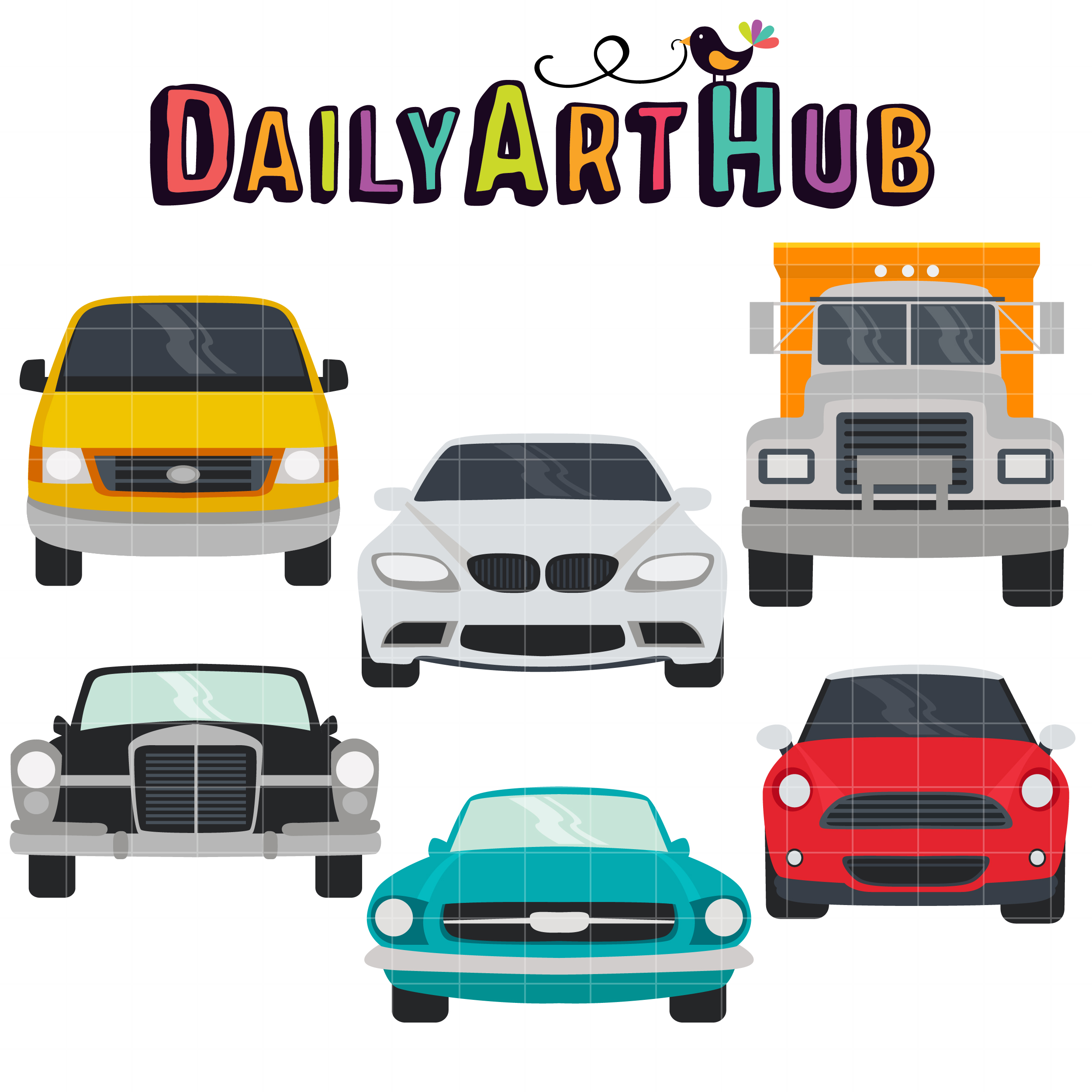 Vehicle Front Clip Art Set – Daily Art Hub – Free Clip Art Everyday