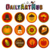 Autumn Thanksgiving Clip Art Set – Daily Art Hub // Graphics, Alphabets ...