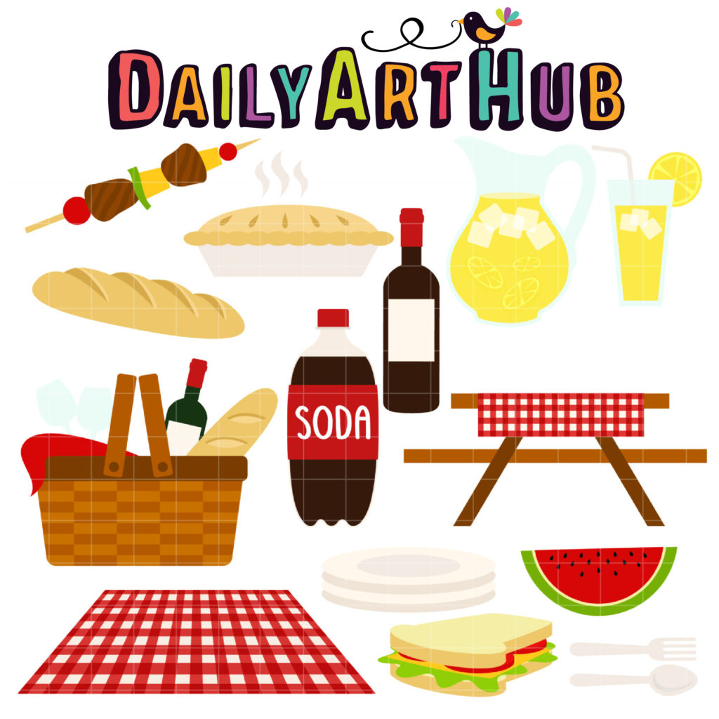 Summer Picnic Clip Art Set – Daily Art Hub // Graphics, Alphabets & SVG
