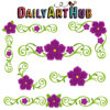 Violet Floral Corners & Borders Clip Art Set – Daily Art Hub ...