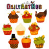 Thanksgiving Cupcakes Clip Art Set – Daily Art Hub // Graphics ...