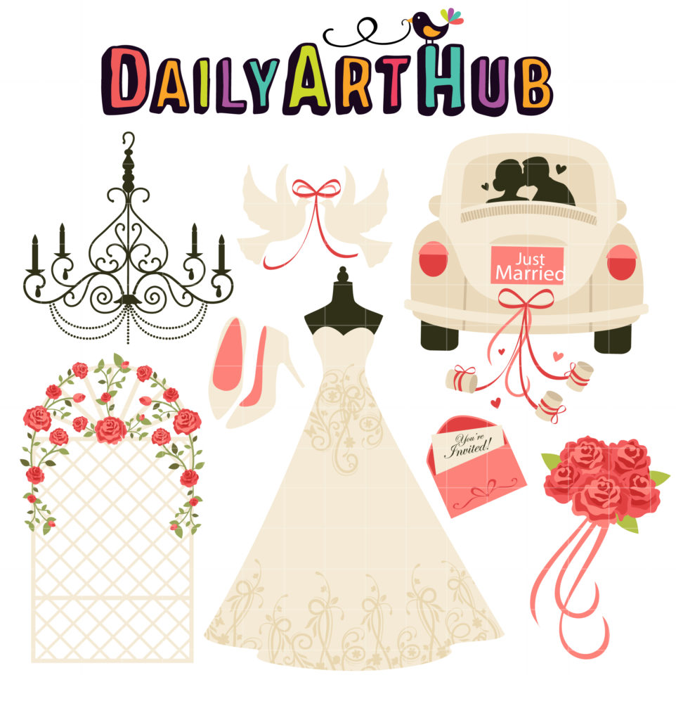 Wedding Day Clip Art Set – Daily Art Hub // Graphics, Alphabets & SVG