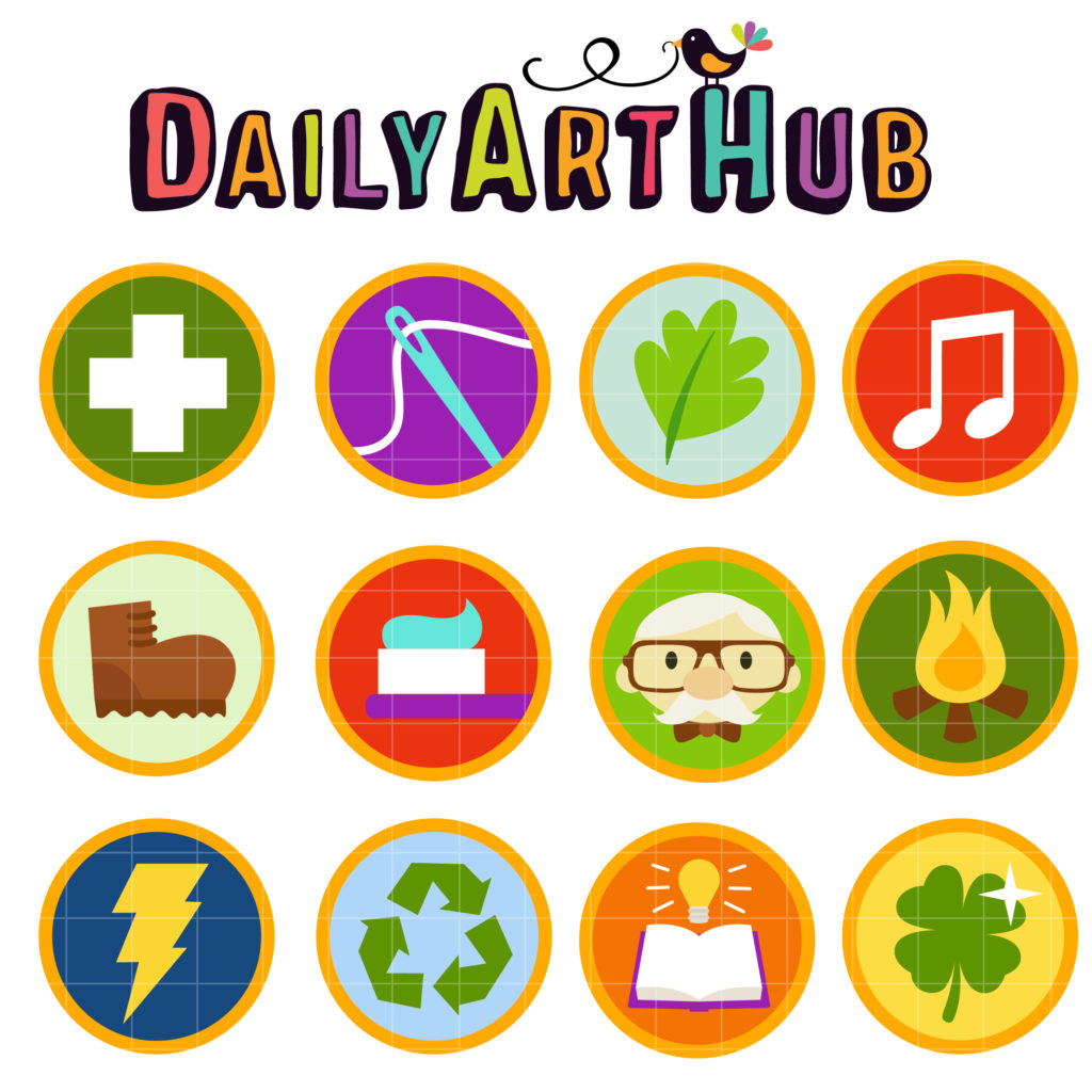 Wilderness Explorer Badges Clip Art Set – Daily Art Hub // Graphics ...