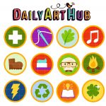 Wilderness Explorer Badges Clip Art Set – Daily Art Hub // Graphics ...
